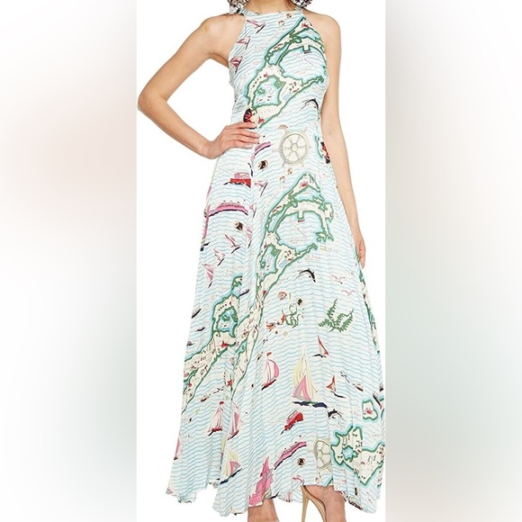 Eva Franco | Dresses | Eva By Eva Franco Octavia Nautical Map Sail Boat ...